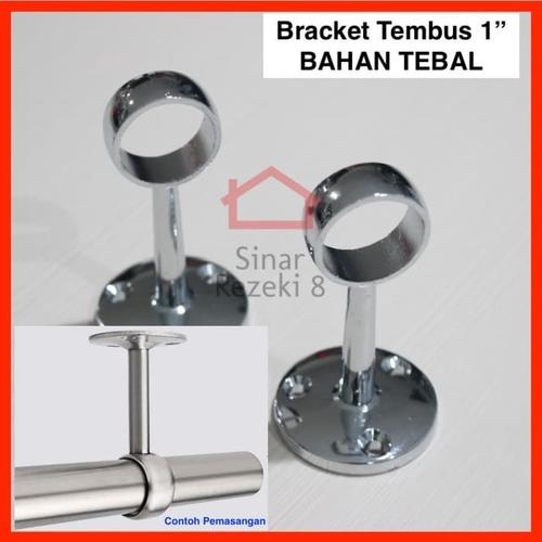 Jual Bracket Tembus Pipa Bulat 1 INCH / Pipe Support / Gantungan Pipa ...