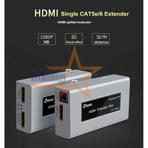 Jual HDMI Splitter Extender via UTP LAN Cable (up to 50 m) Support ...
