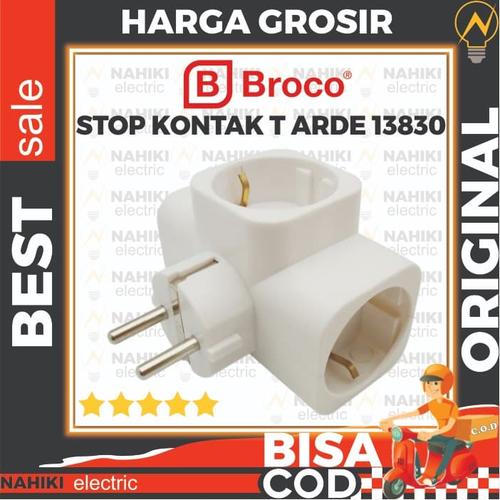 Jual STEKER T BROCO ARDE 3 STOP KONTAK COLOKAN LISTRIK STOPKONTAK 13312 ...