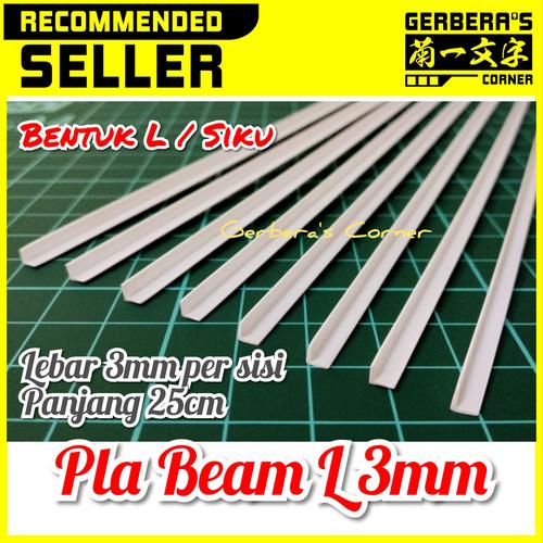 Jual Plastic Beam L Siku 3mm Pla Beam Plastic Plate Custom Model Kit ...