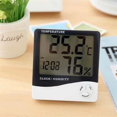Jual Termometer Jam Digital Alat ukur Suhu & Kelembapan Temperatur ...