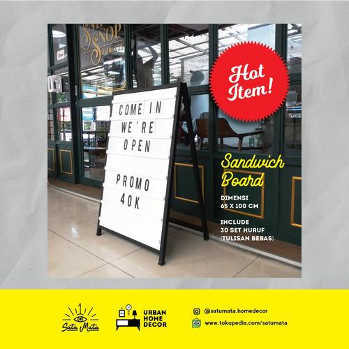 Jual papan iklan huruf dapat diganti - Media promosi - Sandwich Board ...