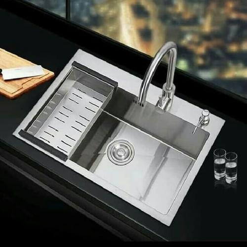 Jual Paket kitchen sink INOBE 5040 satu lobang minimalis Stainless SUS ...