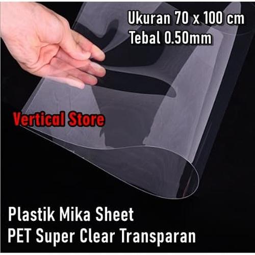 Jual Plastik PET Mika Kaku Lembaran Bening Kaca 70 x 100 cm Tebal 0.50mm - Jakarta Pusat ...