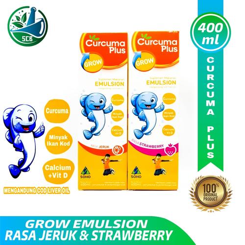 Jual Curcuma Plus Grow Emulsion 400 ml (Rasa Jeruk) - RASA JERUK ...