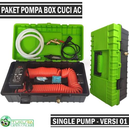 Jual Pompa Cuci AC Paket Box Portabel Selang Spiral 12M Nozzle Apolo ...