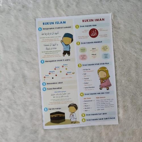 Jual Poster Anak Rukun Islam Rukun Iman - Kab. Bantul - Toko Muslim ...