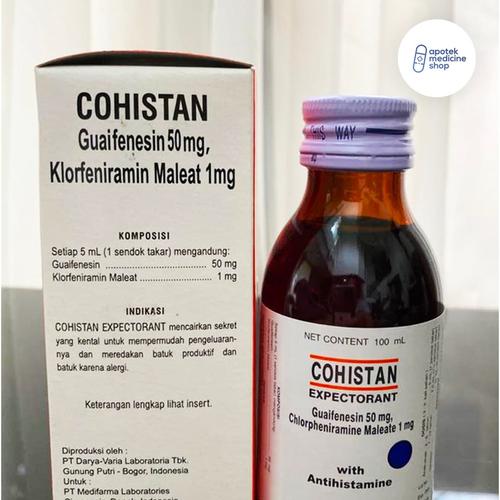 Jual Cohistan Expectorant Sirup 100 ml (Obat Batuk Berdahak) - Kab ...