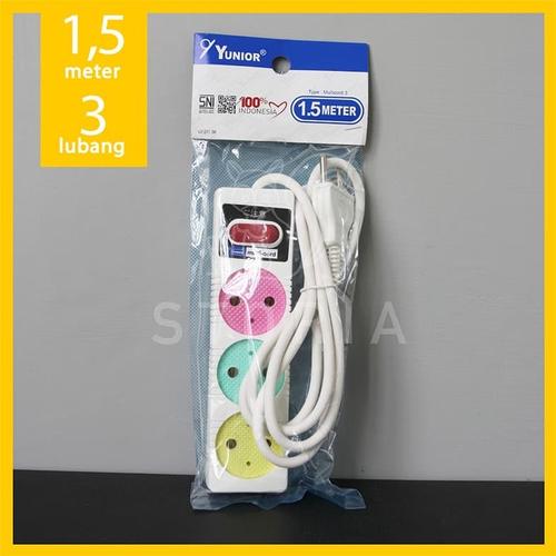 Jual TERMINAL STOP KONTAK YUNIOR 3 LUBANG KABEL 1,5 METER - Jakarta ...