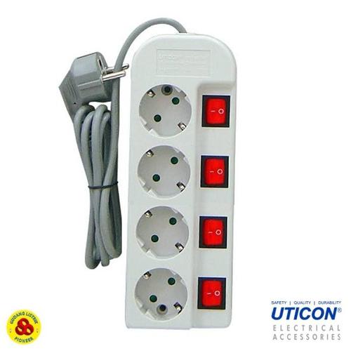 Jual TERMINAL STOP KONTAK UTICON 4 LUBANG DENGAN TOMBOL ON OFF ...