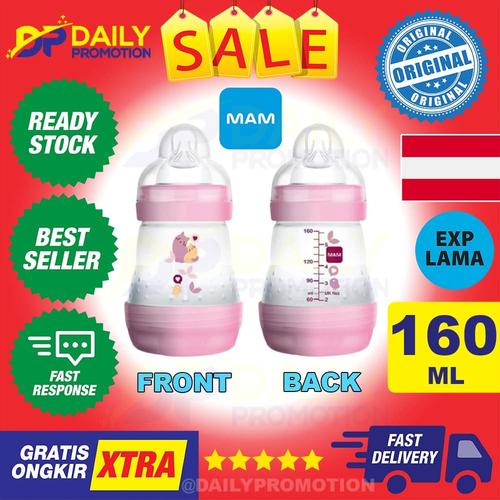 Jual MAM ANTI COLIC BOTTLE 160ML BOTOL SUSU KOLIK SEDAK DOT BAYI ANAK ...
