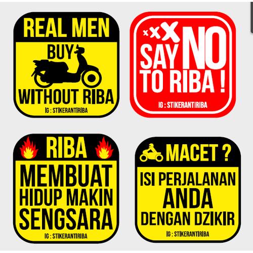 Jual stiker motor anti riba - say no to riba - Kota Cimahi ...