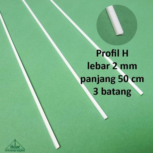 Jual White H Profile Plastic Stick / Stik Plastik Putih Profil H Lebar ...