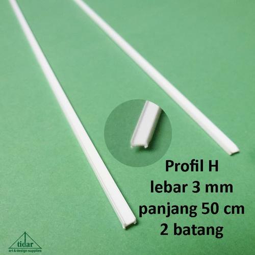 Jual White H Profile Plastic Stick / Stik Plastik Putih Profil H Lebar ...
