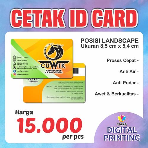 Jual Cetak ID CARD Bisa Satuan (FREE DESAIN) - Kota Yogyakarta - Tiara ...