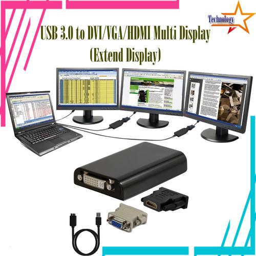 Jual Multiple Monitor Extend Display Up 6 Monitor dengan 1 PC 1080P In ...
