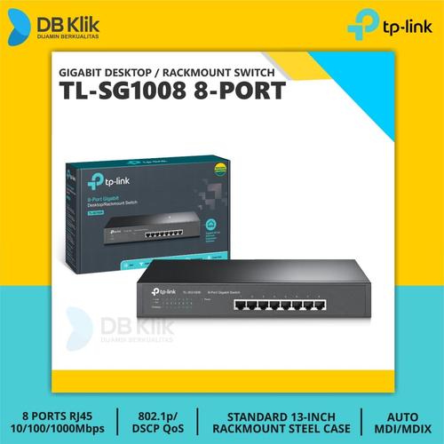 Promo Switch TP Link TL-SG1008 Rackmount 8 Port Gigabit - TPLink TL ...