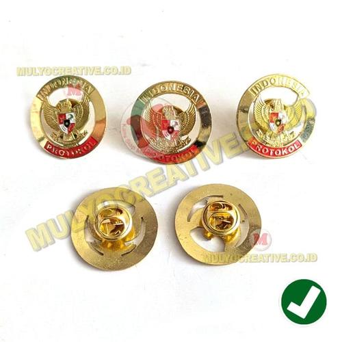 Jual Pin Garuda Protokol Indonesia Lencana Protokol Model Bulat Warna ...