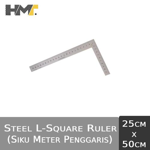 Promo Siku Meter Penggaris (25cm x 50cm) / Stainless Steel L-Square Ruler - Jakarta Pusat - The ...