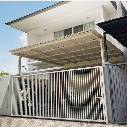 Jual PAGAR DORONG MINIMALIS/ PAGAR BESI RUMAH , KANOPI ATAP ARDELON ...
