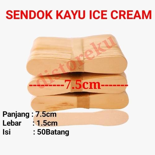 Jual 50pcs SENDOK GAGANG KAYU ES KRIM SPOON ICE CREAM KAYU ES CRIM ...