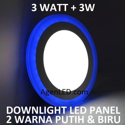 Jual Lampu Downlight LED Panel 3W 3 W Watt INBOW PUTIH BIRU BULAT 2 ...