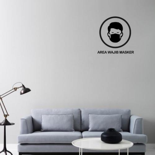 Jual Stiker Area Wajib Masker Sticker Kaca Dinding Rumah Kantor Toko ...