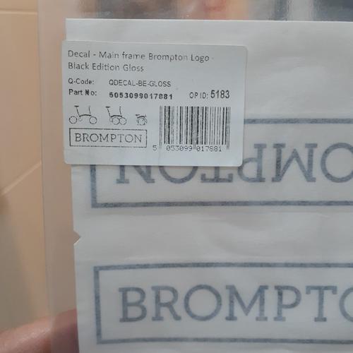 Jual sticker brompton stiker decal dekal bromton body frame sepeda ...