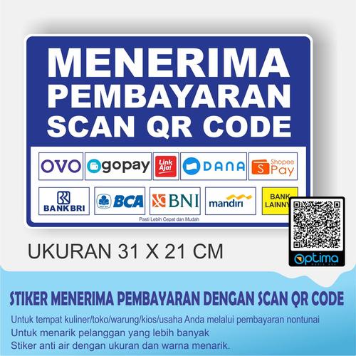 Jual STIKER MENERIMA PEMBAYARAN DENGAN SCAN QR CODE - Kab. Klaten ...