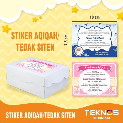 Jual STIKER LABEL SYUKURAN KELAHIRAN AQIQAH BAYI ANAK BOX KOTAK NASI ...