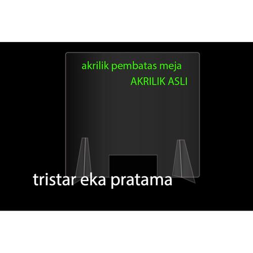 Jual PARTISI 3mm /PEMBATAS MEJA AKRILIK TABLE DIVIDER KASIR type M(60 x ...