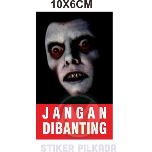 Jual STIKER VINYL JANGAN DIBANTING 10x6cm - Kab. Jombang - Stiker ...