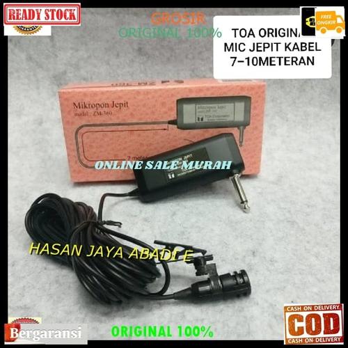 Jual toa Mic Jepit kabel 8 meter Kancing kerah baju GE65 original clip ...