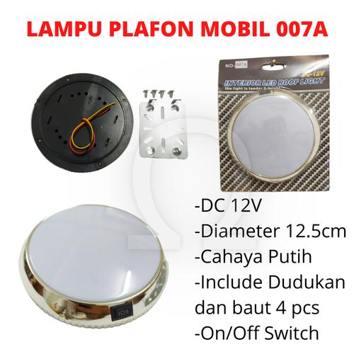Jual Lampu Plafon Mobil 007A Cahaya Putih Include Dudukan Switch On Off ...