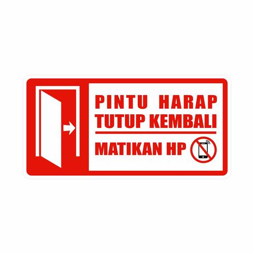 Promo Rambu Sign Papan Pintu Harap Tutup Kembali 30cm x 15cm Akrilik - Kota Bandung - AZKAMI ...
