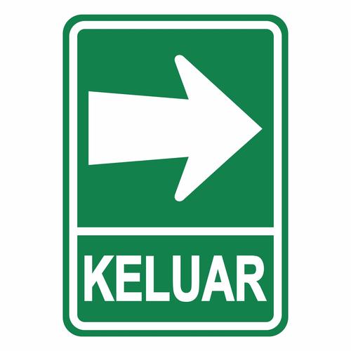Promo Plang Petunjuk Arah Keluar 35cm x 50cm Plat Alumunium - Kiri ...