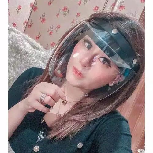 Jual FACESHIELD HELM PELINDUNG WAJAH / FACE SHIELD APD COLORFUL - Hitam ...