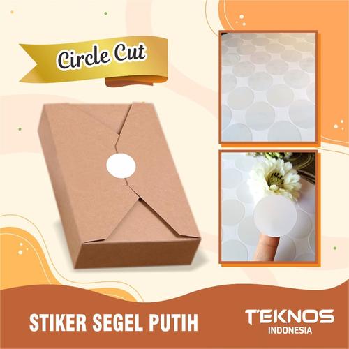 Jual STIKER SEGEL TRANSPARAN -VINYL PUTIH SECURE PACKAGING - Bulat 5 cm ...