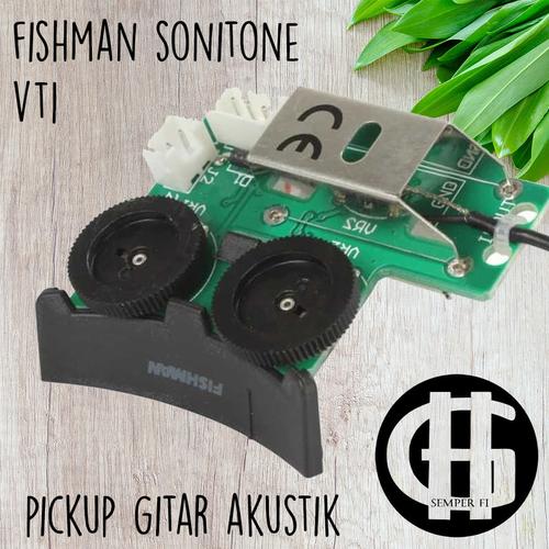 Jual FISHMAN Sonitone Gitar Pickup dengan Onboard Preamp System - VT1 ...