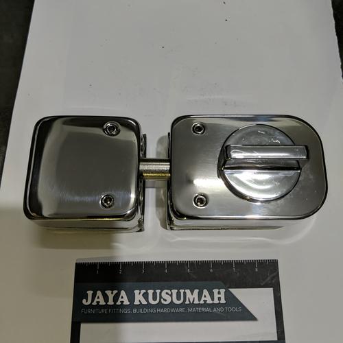 Jual Glass Door Lock / Selot / Grendel / Slot Pintu Kaca Double Stainless - Kota Bandung - Jaya ...