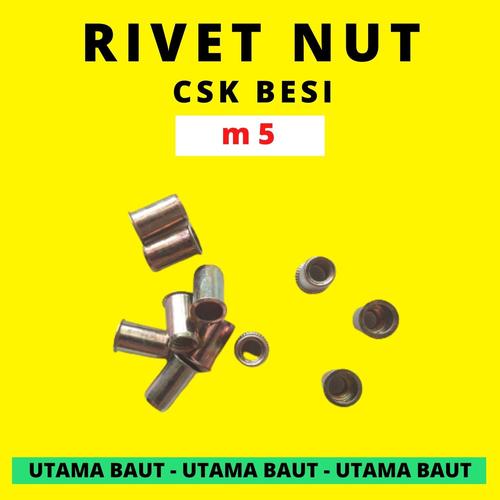 Jual Baut Rivet Nut csk besi/steel m5 (5 mm) - Jakarta Pusat - Utama ...