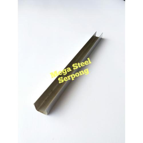 Jual List lis U Stainless Steel Plat U Mirror uk 1.2x1.2cm, Pjg 1.2 mtr ...