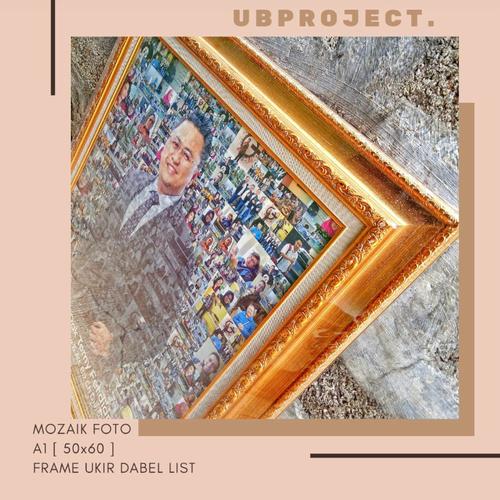 Jual MOZAIK FOTO A1 50x60 + Cetak Canvas Asli + Bingakai Gold - Kota ...
