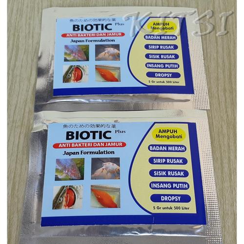 Jual Biotik Plus 5 gr Biotik plus anti bakteri jamur obat ikan 5 gr ...