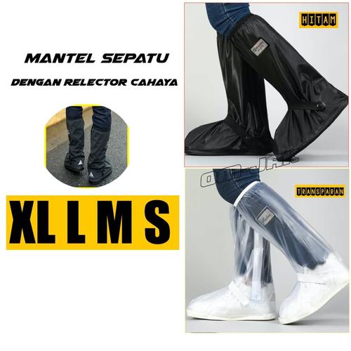 Jual mantel sepatu / jas Hujan Sepatu dengan Reflektor Cahaya - HITAM ...