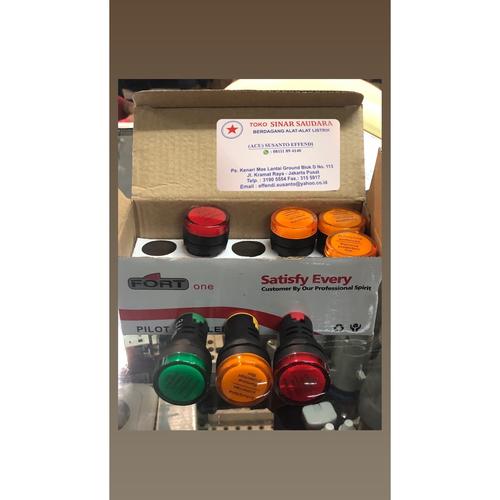 Jual Pilot Lamp LED FORT /Pilot Lamp Fort 22mm AD22-22DS Merah/Kuning ...