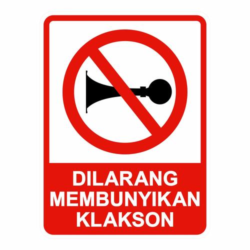 Promo Rambu Plang Dilarang Membunyikan Klakson 45cm x 60cm Plat ...