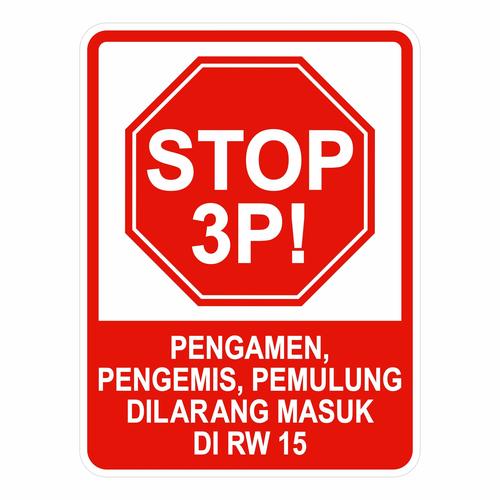 Promo Rambu Custom Larangan Masuk 45cm x 60cm Plat Alumunium - Kota ...