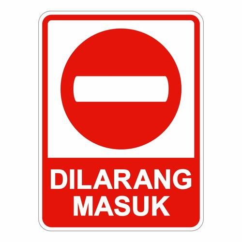 Promo Rambu Plang Dilarang Masuk Verboden 45cm x 60cm Plat Alumunium ...