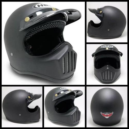 Jual Helm Cakil HBC HITAM DOP - hitam doff, All Size - Kota Bandung ...